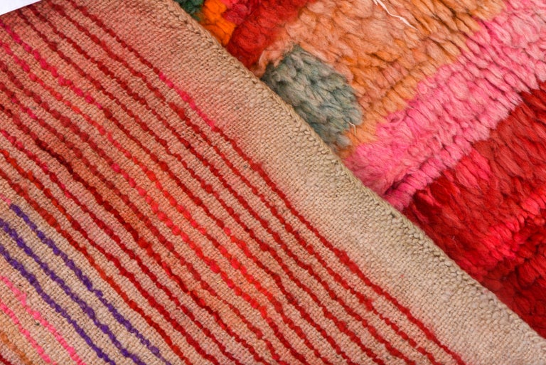 Incredible Colorful Moroccan Rug, Soft Pile For Sale at 1stDibs