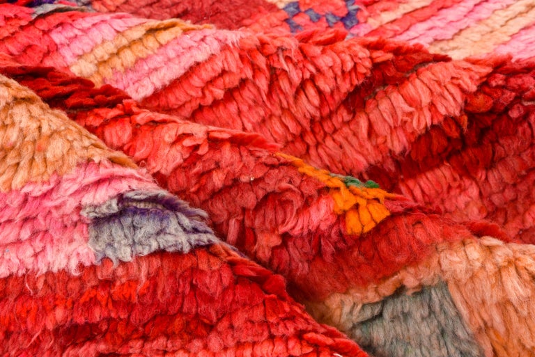 Incredible Colorful Moroccan Rug, Soft Pile For Sale at 1stDibs