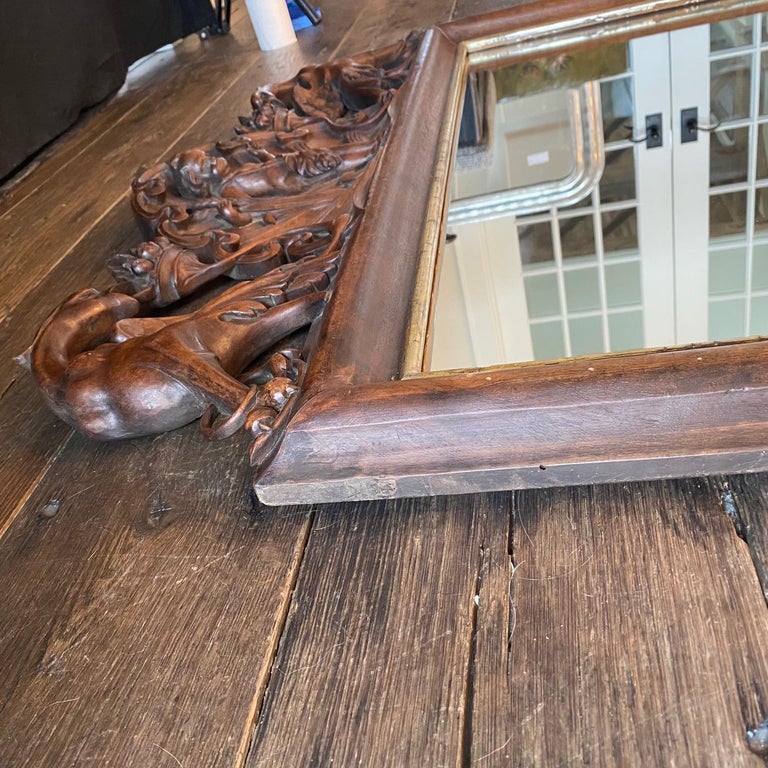 Incredible French Renaissance Revival Highly Carved Figural Mirror For ...