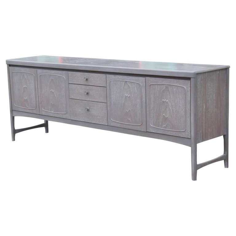 Incredible Gray Cerused Modern Sideboard at 1stDibs