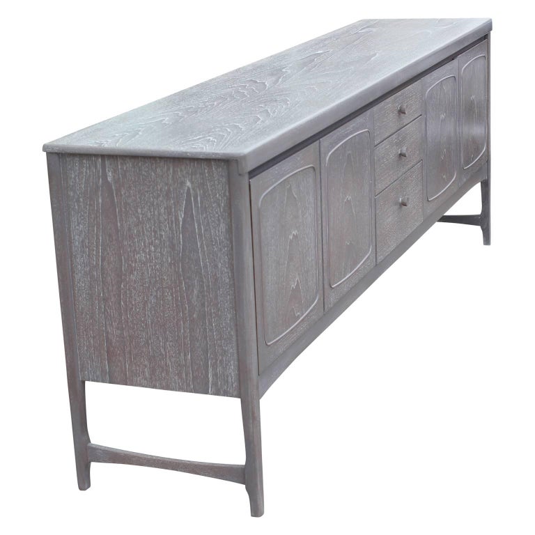 Incredible Gray Cerused Modern Sideboard at 1stDibs