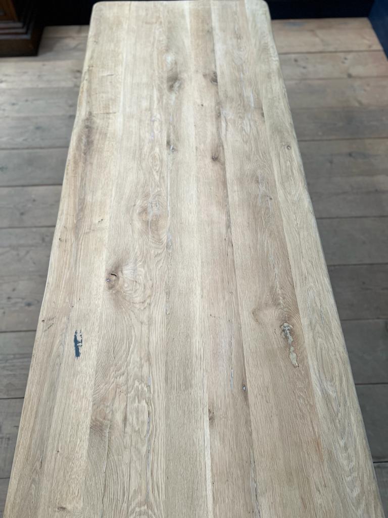 Incredible Huge French Bleached Oak Farmhouse Dining Table For Sale at ...