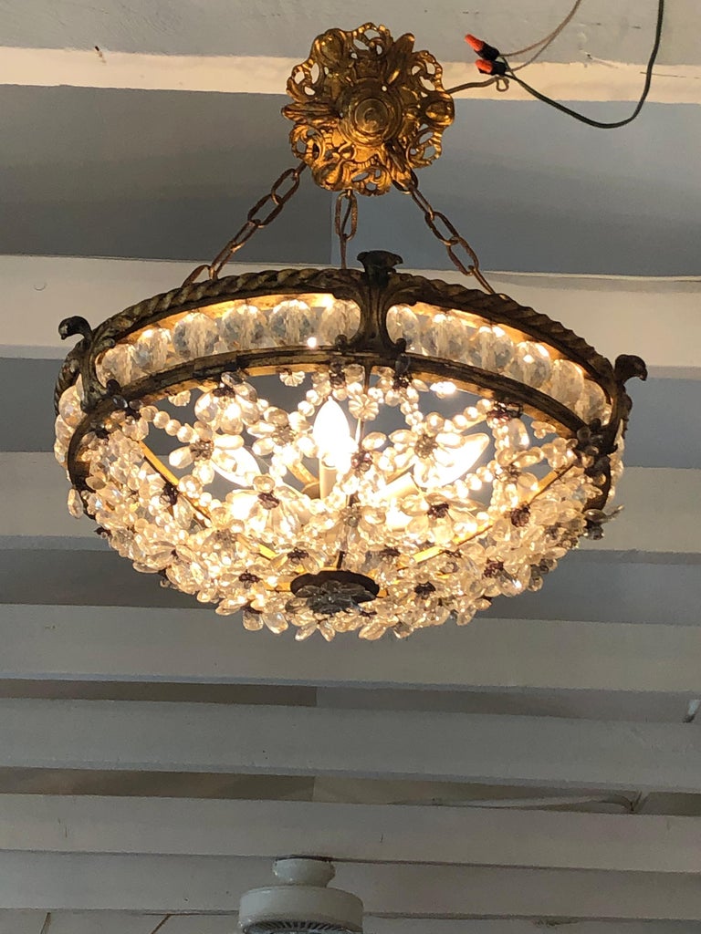 Incredible Large Antique Crystal and Bronze Chandelier at 1stDibs ...