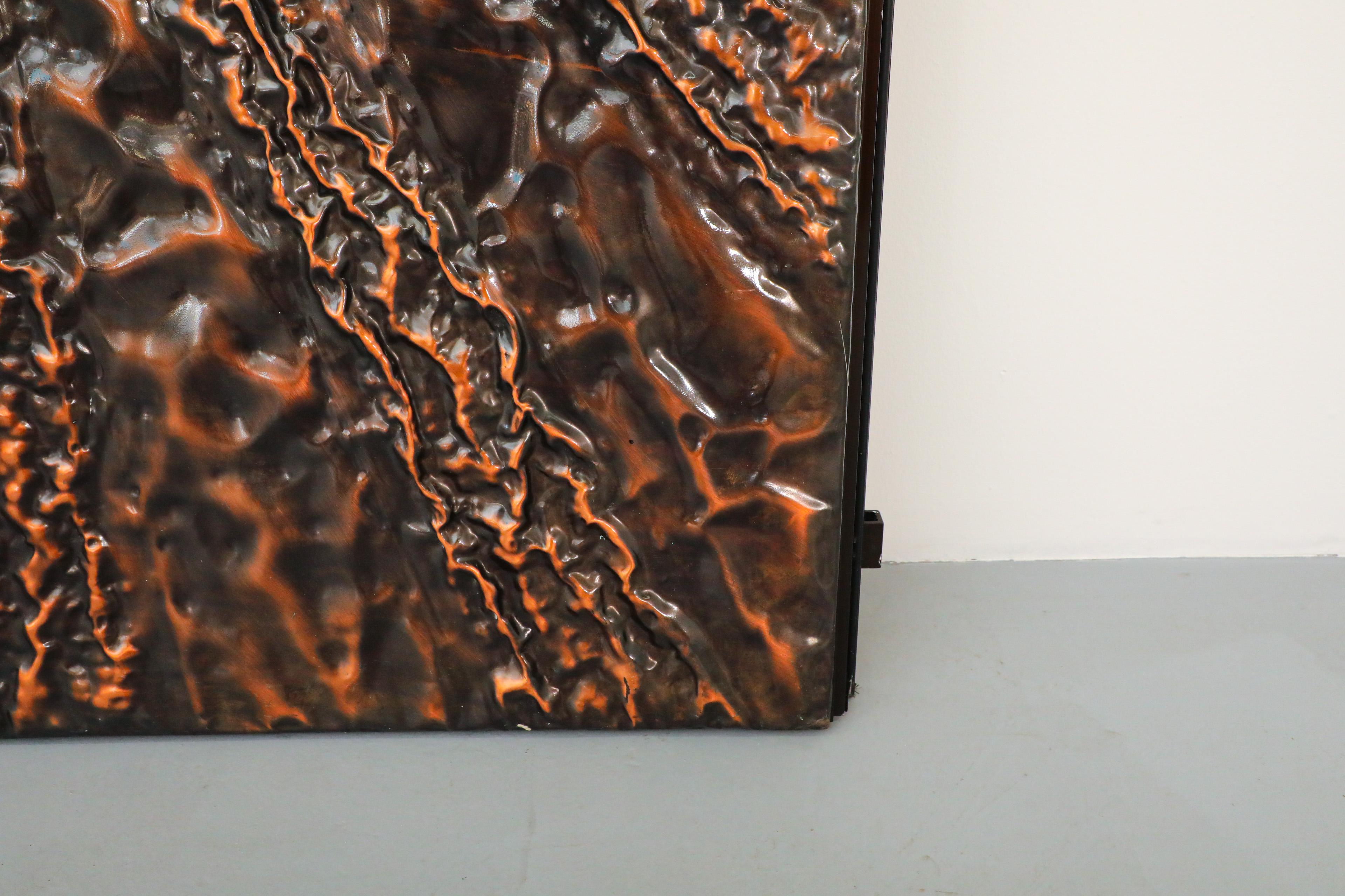 Mid-Century Heavy and Large Brutalist Copper Sunburst Door and ...