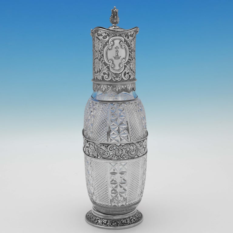 Incredible Pair of Victorian Sterling Silver Claret Jugs Made in London ...