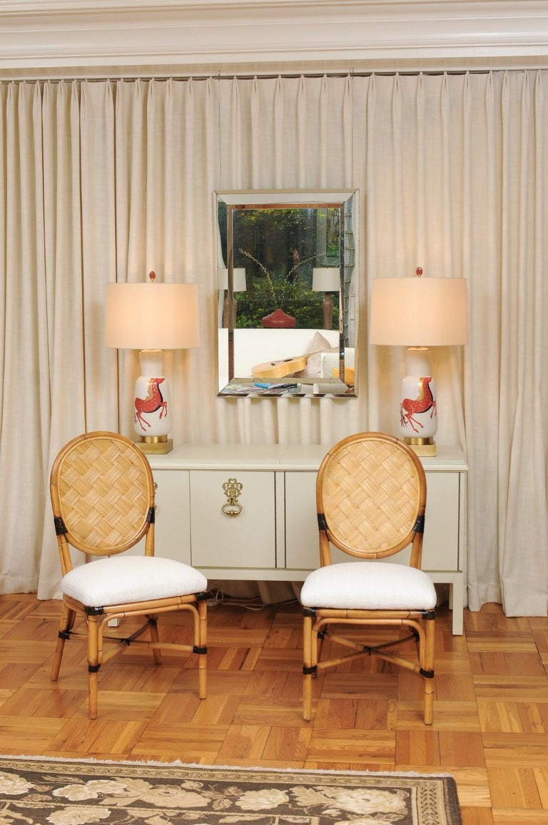 Incredible Set of 12 Custom Dining Chairs in the Style of John Hutton ...