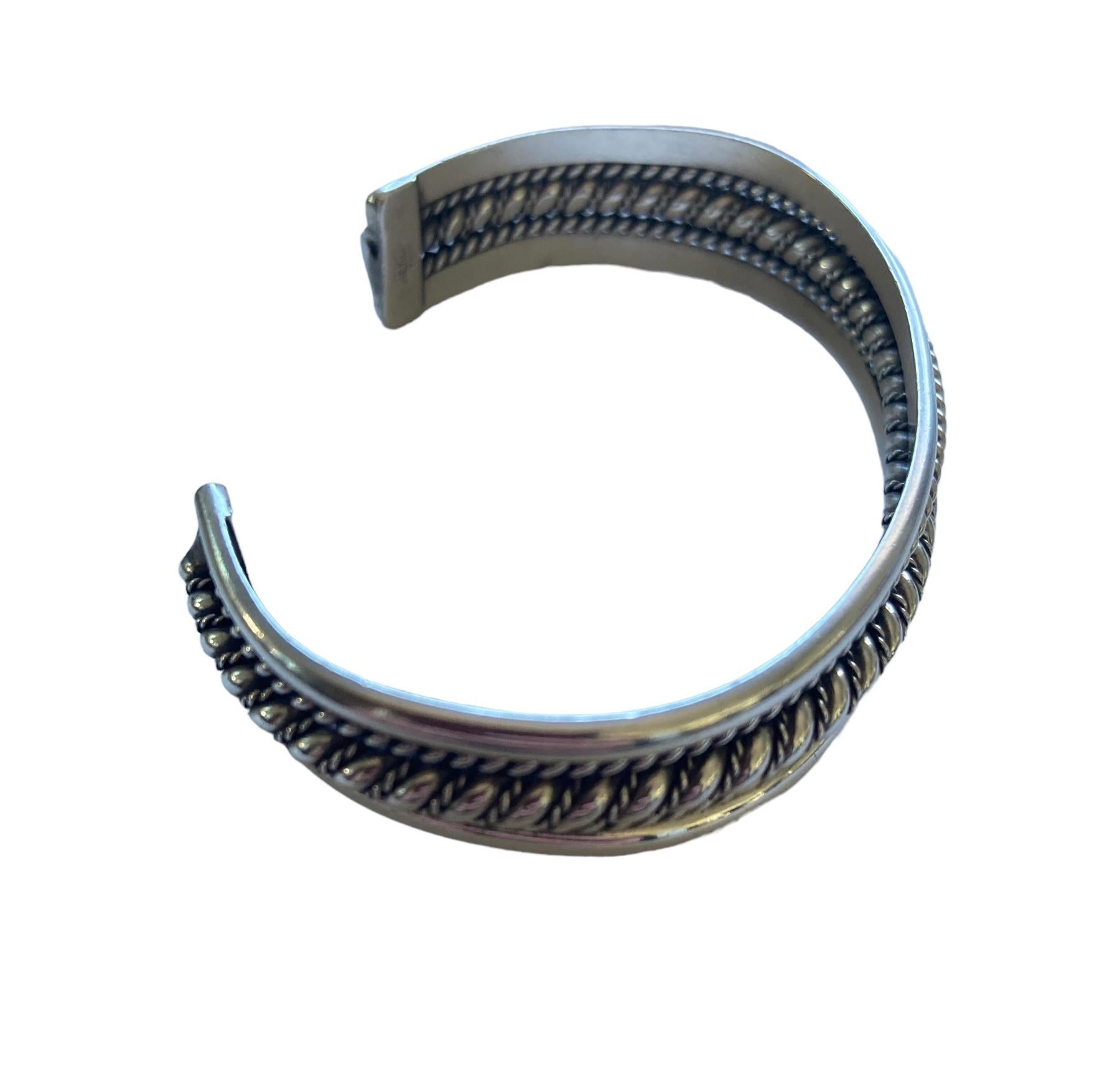 Incredible Verna Tahe Navajo Sterling Silver Native American Cuff ...