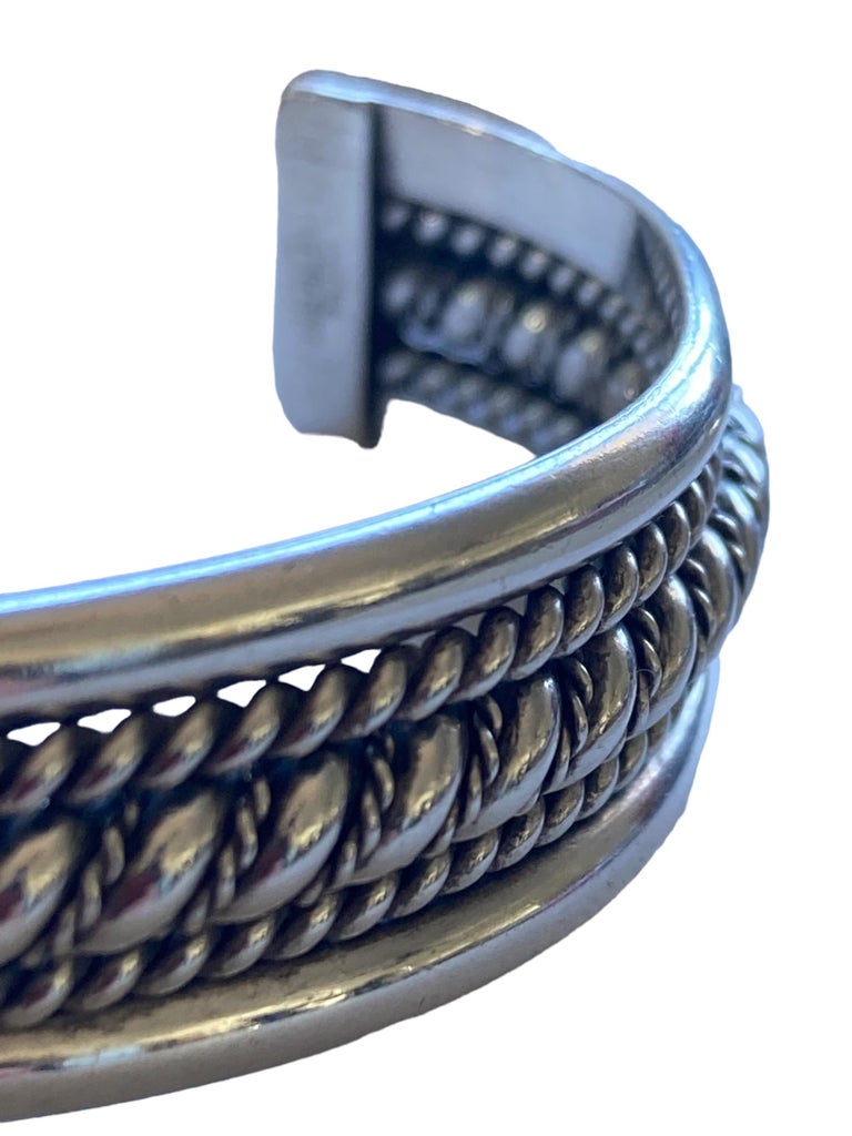 Incredible Verna Tahe Navajo Sterling Silver Native American Cuff ...