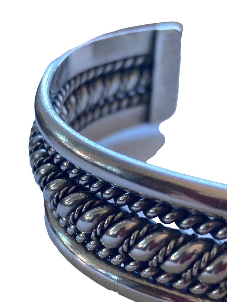 Incredible Verna Tahe Navajo Sterling Silver Native American Cuff ...