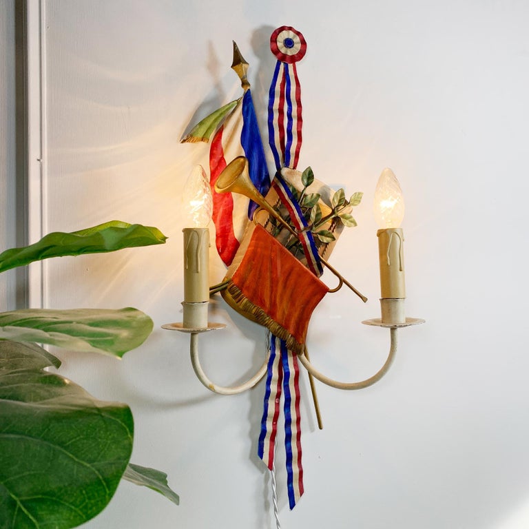 Incredible Wall Light with Napoleonic Influenced Decoration For Sale at ...