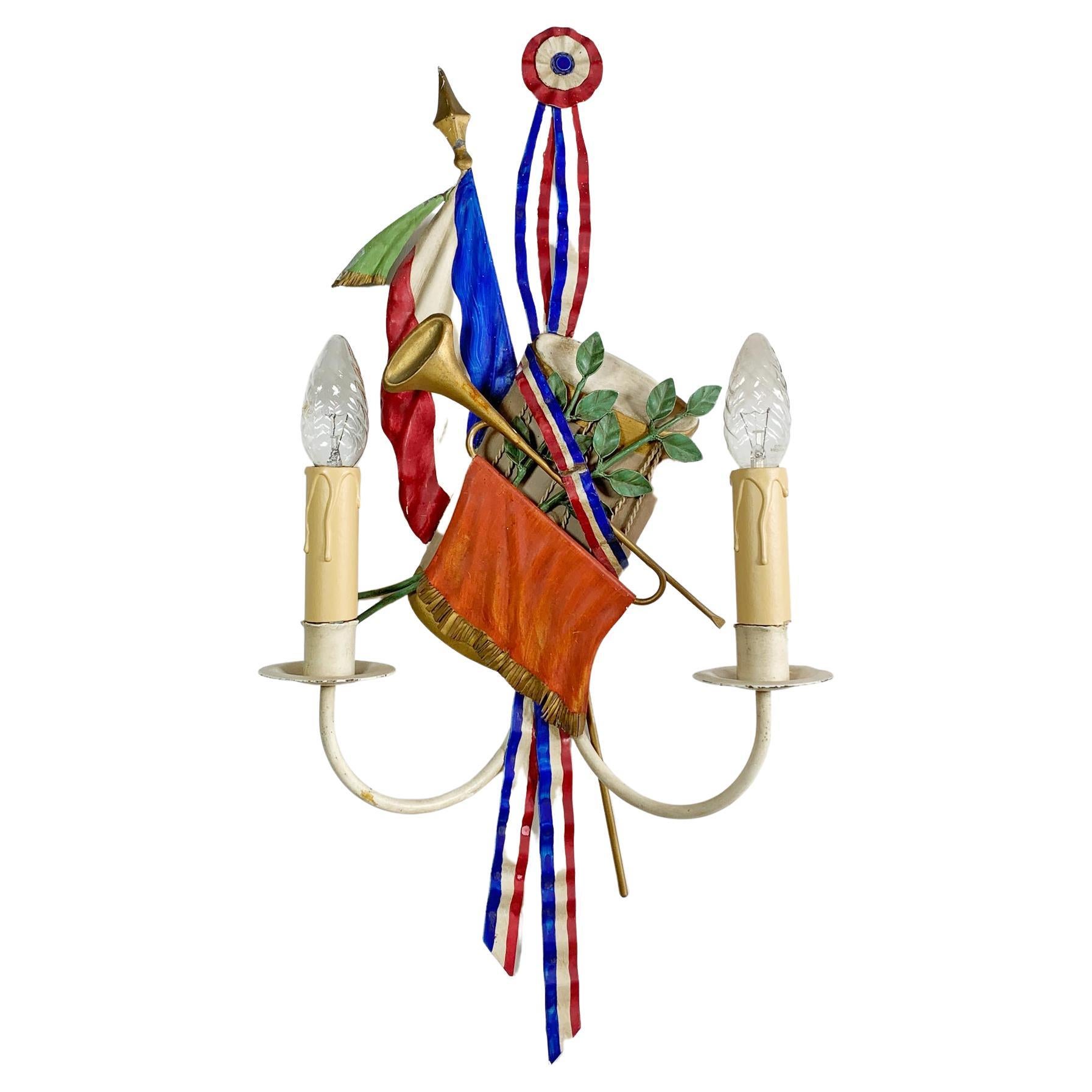 Incredible Wall Light with Napoleonic Influenced Decoration For Sale at ...