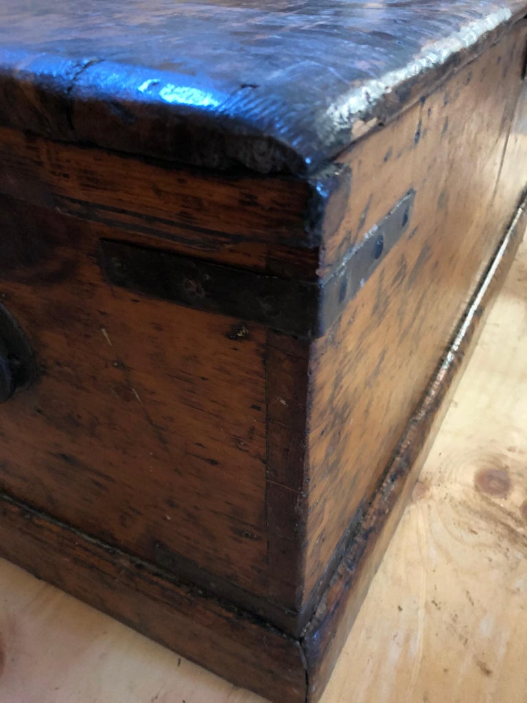 Incredibly Handsome Distressed Antique Blanket Chest at 1stDibs