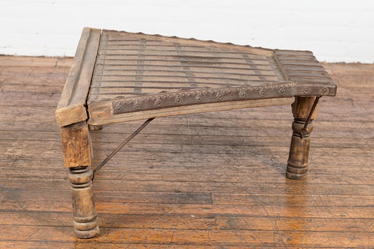 Indian 19th Century Wood Bullock Cart Made into a Coffee Table with ...