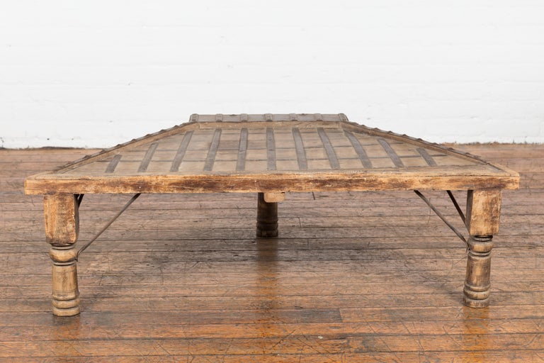 Indian 19th Century Wood Bullock Cart Made into a Coffee Table with ...