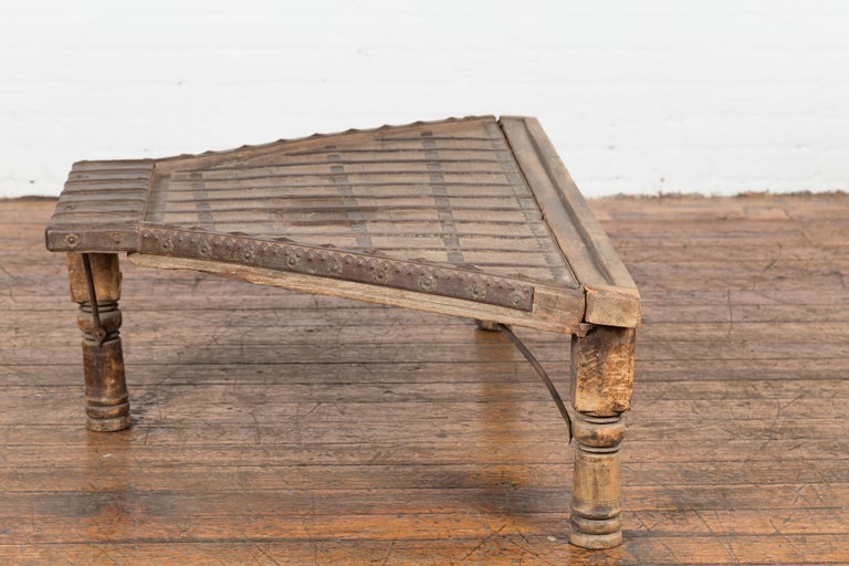 Indian 19th Century Wood Bullock Cart Made into a Coffee Table with ...