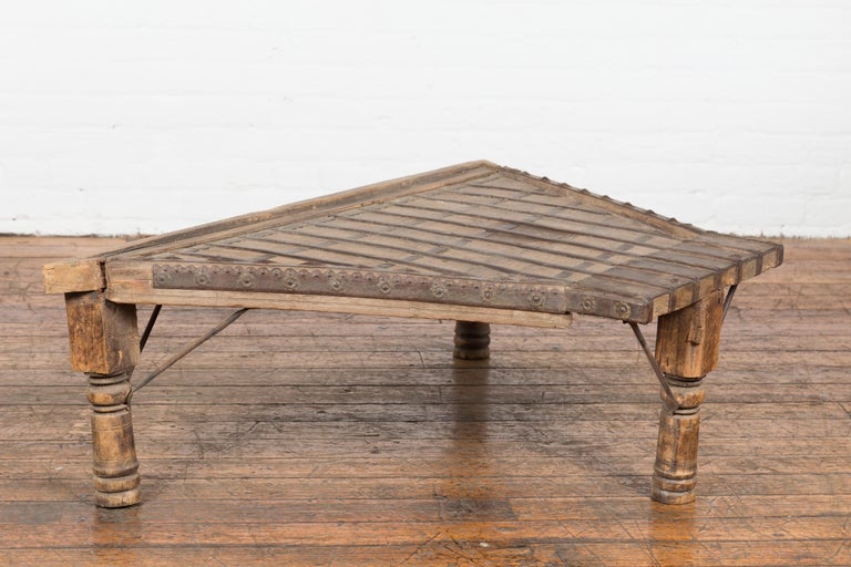 Indian 19th Century Wood Bullock Cart Made into a Coffee Table with ...