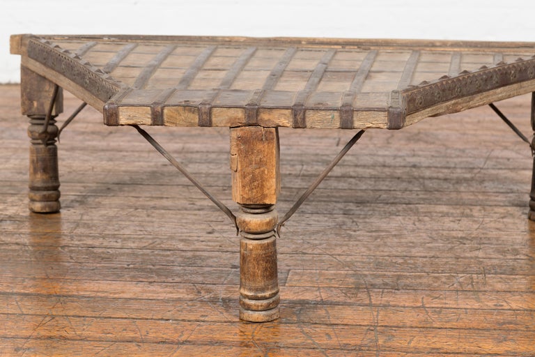 Indian 19th Century Wood Bullock Cart Made into a Coffee Table with ...