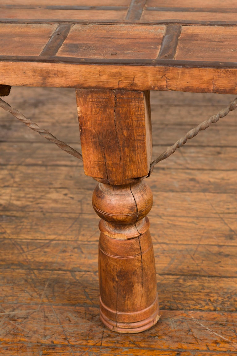 Indian 19th Century Wood Bullock Cart Made into a Coffee Table with ...