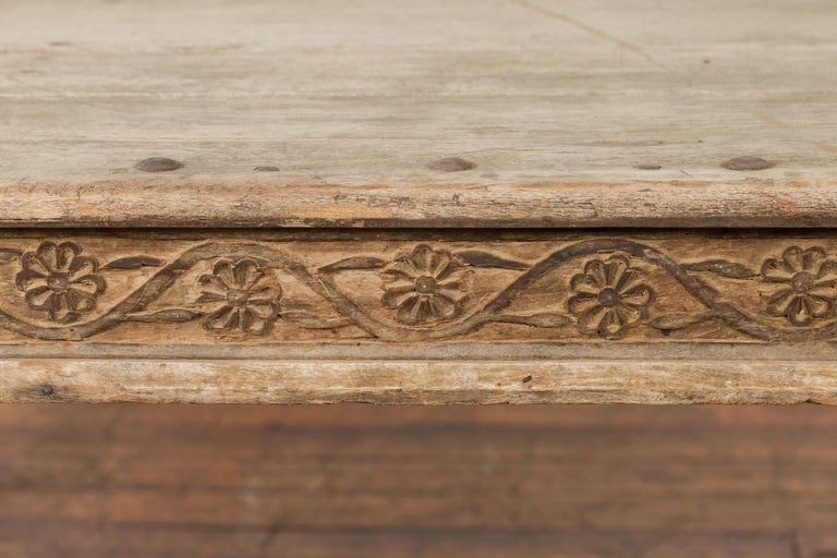 Indian Bleached Sheesham Wood and Iron Courtyard Door Made into a ...