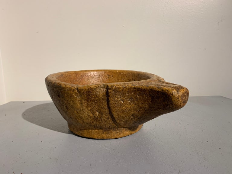 Indian Carved Yellow Sandstone Yoni Bowl, 19th Century or Earlier For ...
