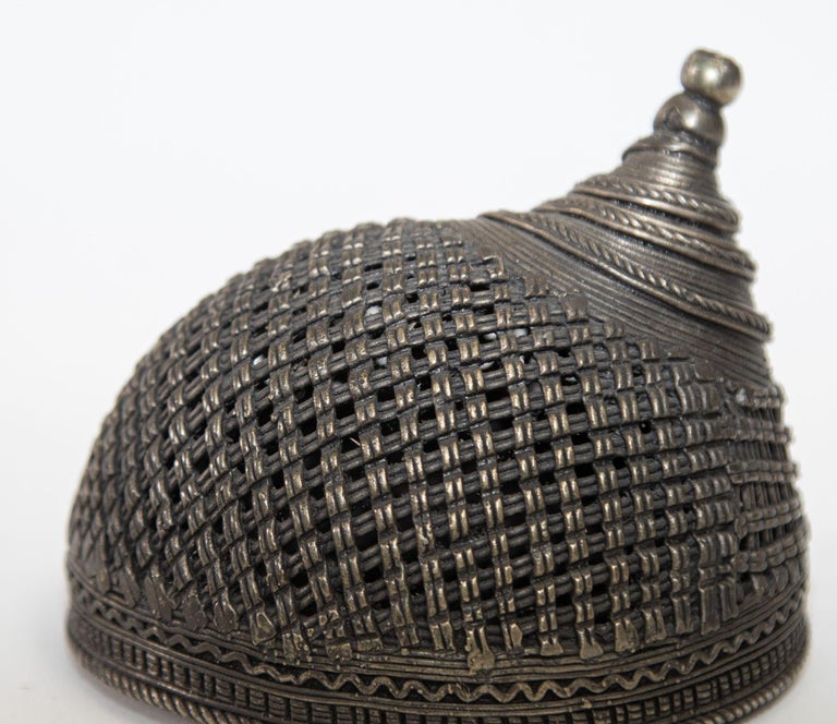 Indian Cast Brass Metal Incense Burner in a Snail Form For Sale at 1stDibs