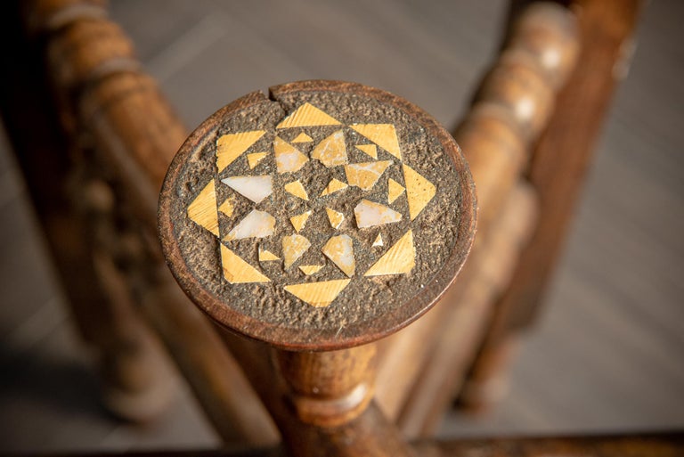 Indian Folding Console Table with Engraved Copper Top For Sale at 1stDibs