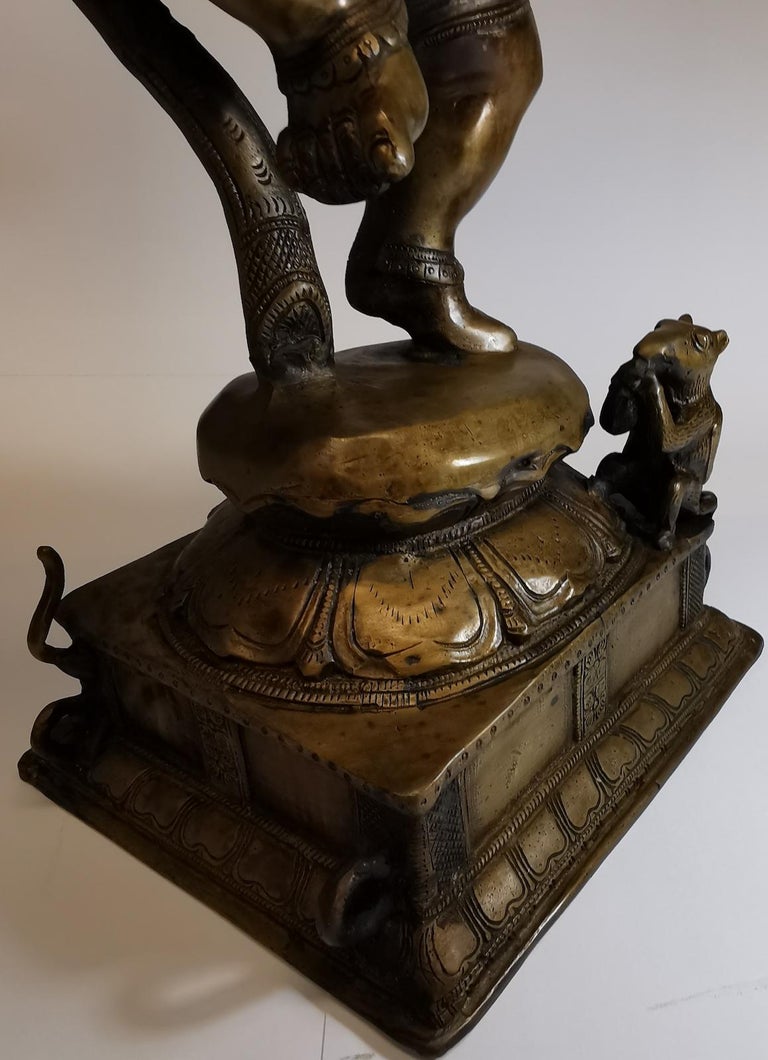 Indian Four-Arm Lord Ganesha Deity Statue For Sale at 1stDibs