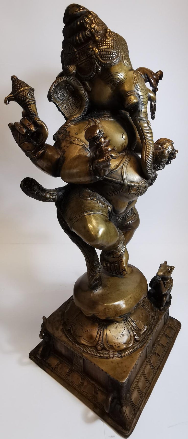 Indian Four-Arm Lord Ganesha Deity Statue For Sale at 1stDibs