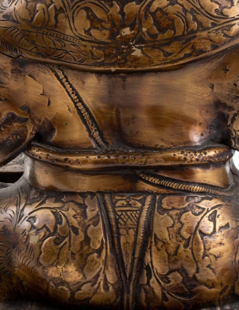 Indian Gilt Bronze Ganesha Sculpture Writing the Mahabharata For Sale ...