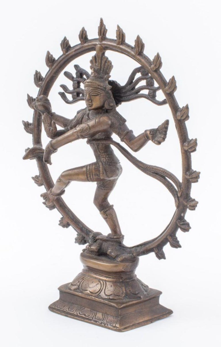 Indian Gilt Bronze Statue of Shiva Nataraja For Sale at 1stDibs