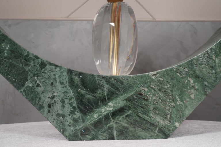 Indian Green Marble and Murano Glass Table Lamp, 2000 For Sale at 1stDibs