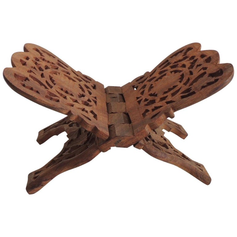 Indian Hand Carved Book Display or Stand at 1stDibs | book display ...