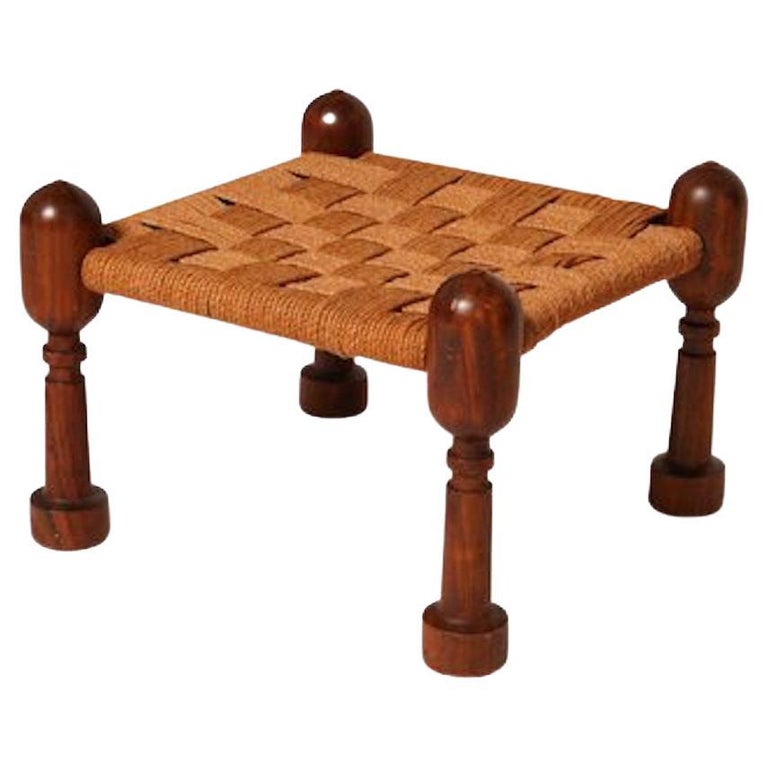 Indian Hand Woven Pidda Low Stool at 1stDibs