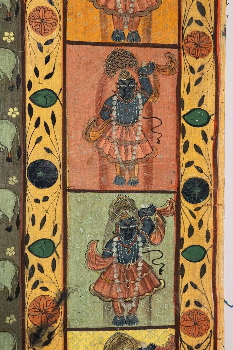 Antique 19th Century Indian Textile Mounted Wall Art at 1stDibs