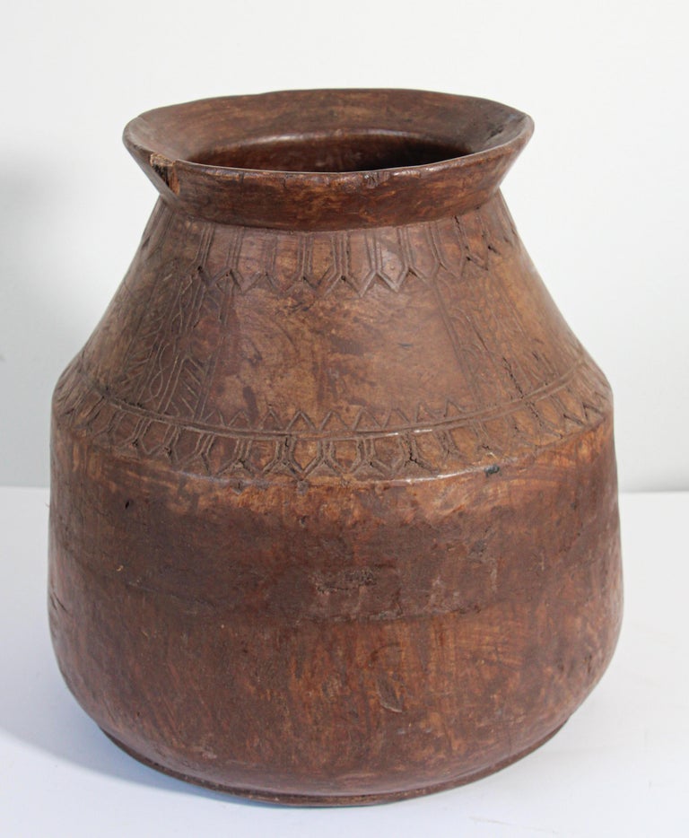 Indian Large Hand Carved Wooden Bowl at 1stDibs | indian wooden bowl