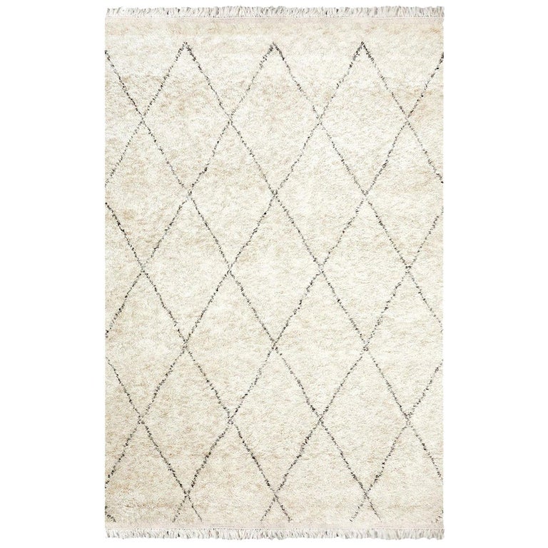 Indian Made Hand-Knotted Bohemian Moroccan Inspired Area Rug For Sale ...