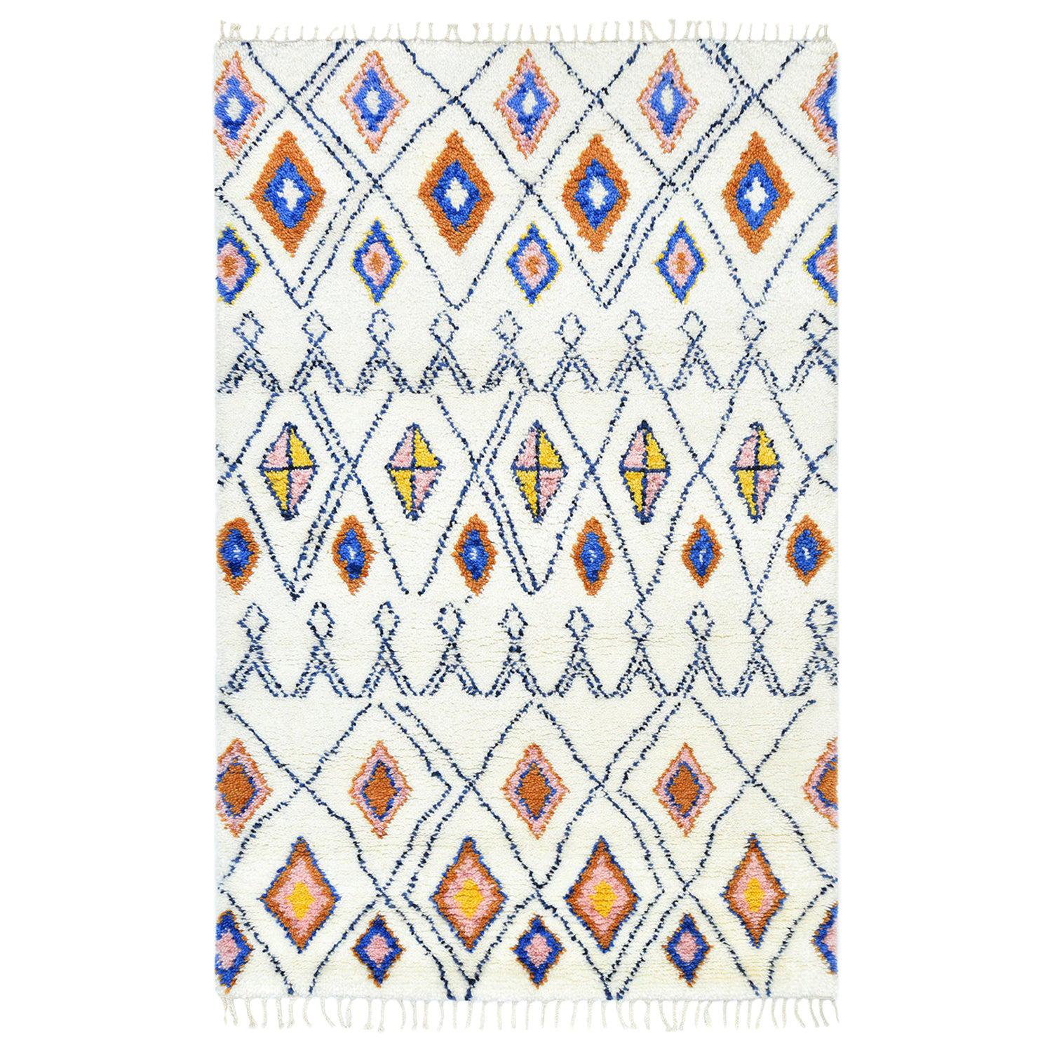 Indian Made Hand-Knotted Bohemian Moroccan Inspired Area Rug For Sale ...