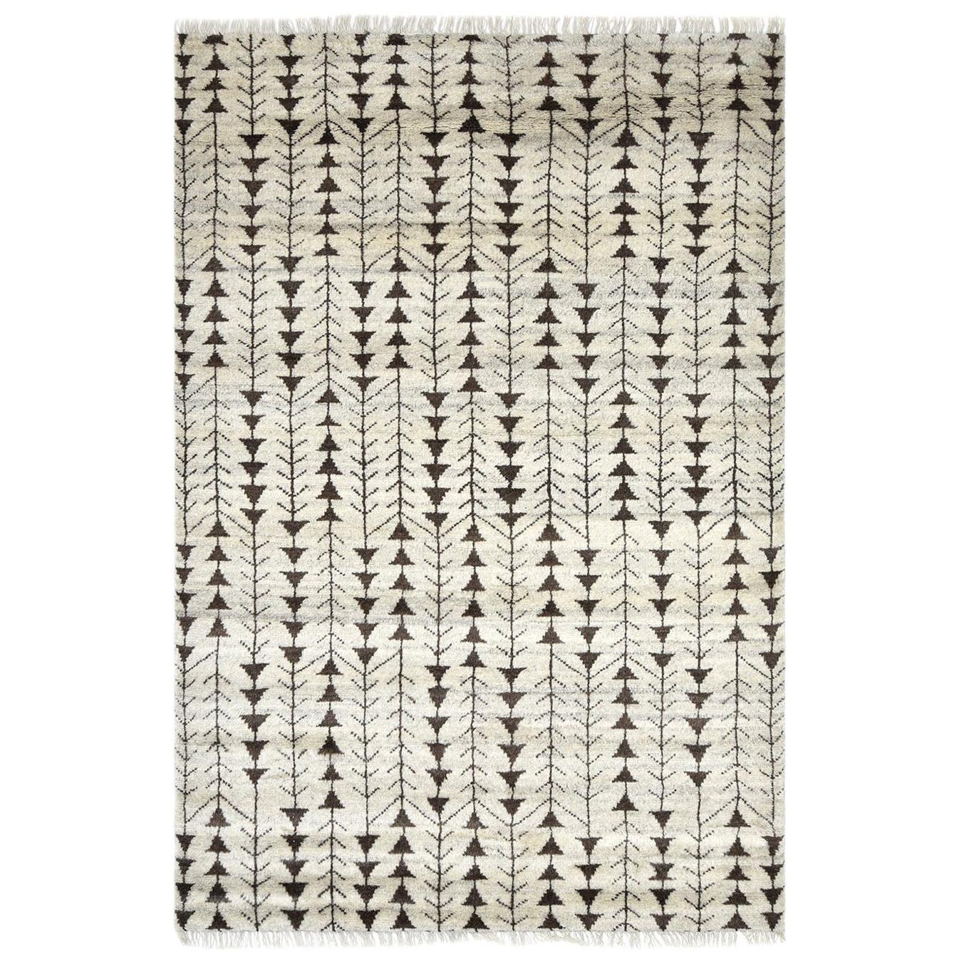 Indian Made Hand-Knotted Bohemian Moroccan Inspired Area Rug For Sale ...