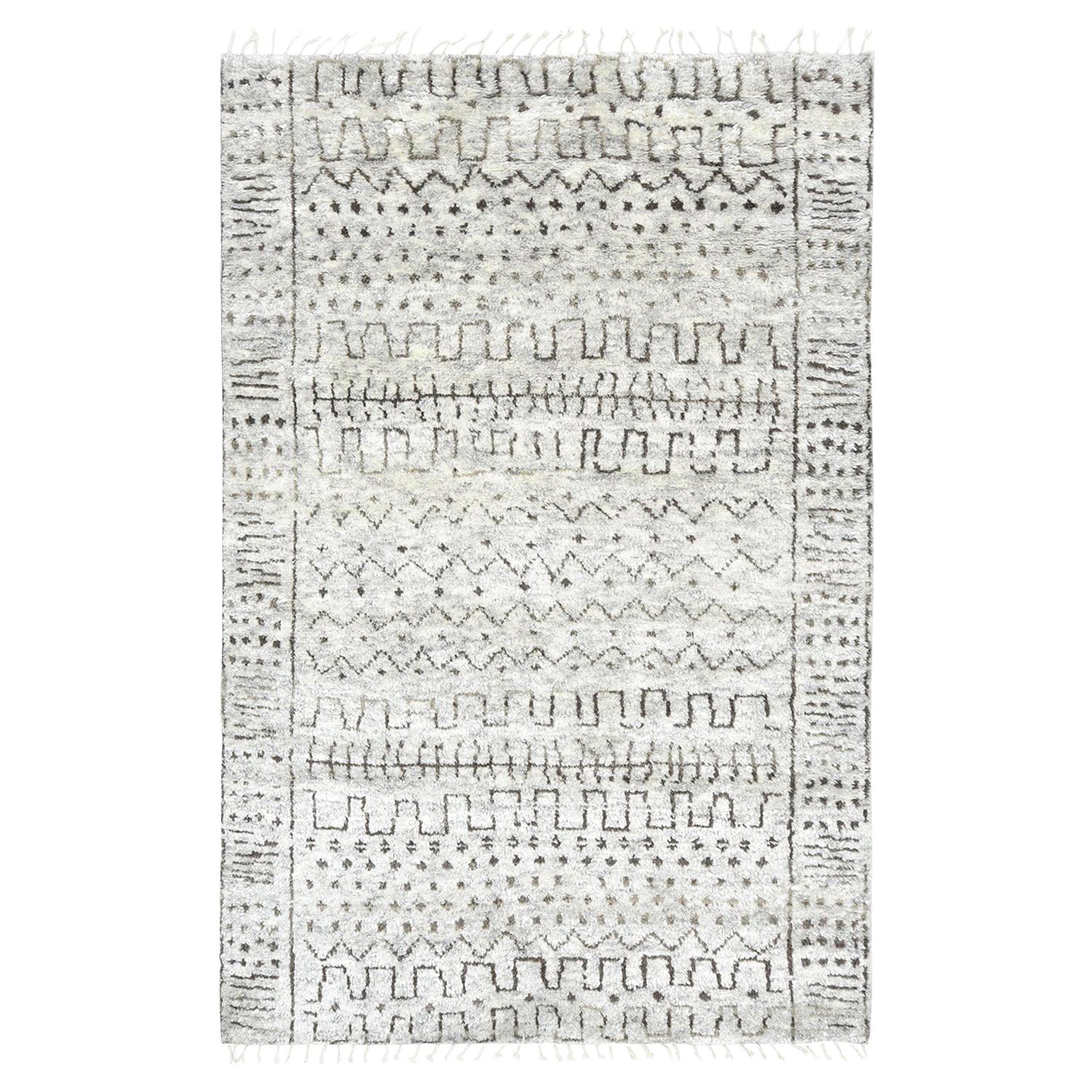 "Charbagh" Beige Gold Hand-Knotted Area Rug For Sale at 1stDibs