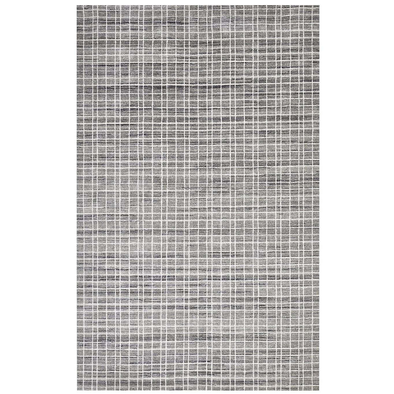 Indian Made Hand-Knotted Contemporary Modern Area Rug For Sale at 1stDibs