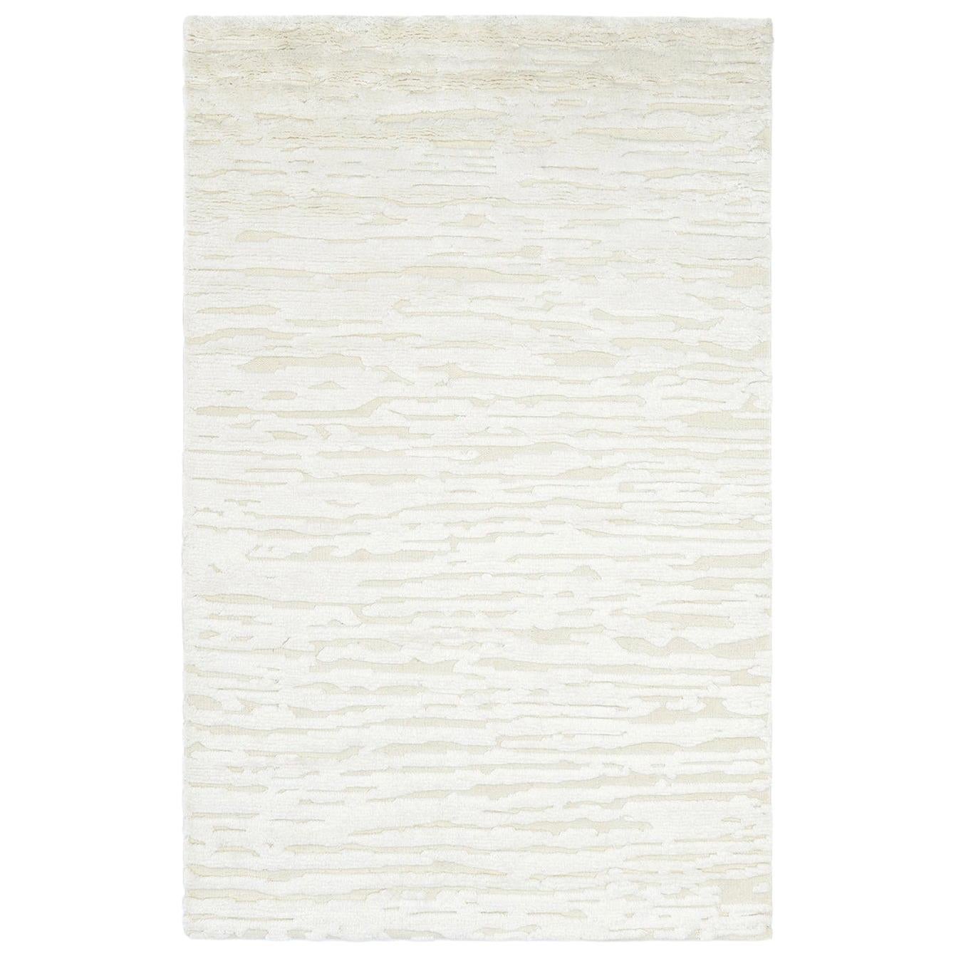 Indian Made Hand-Knotted Contemporary Modern Area Rug For Sale at 1stDibs