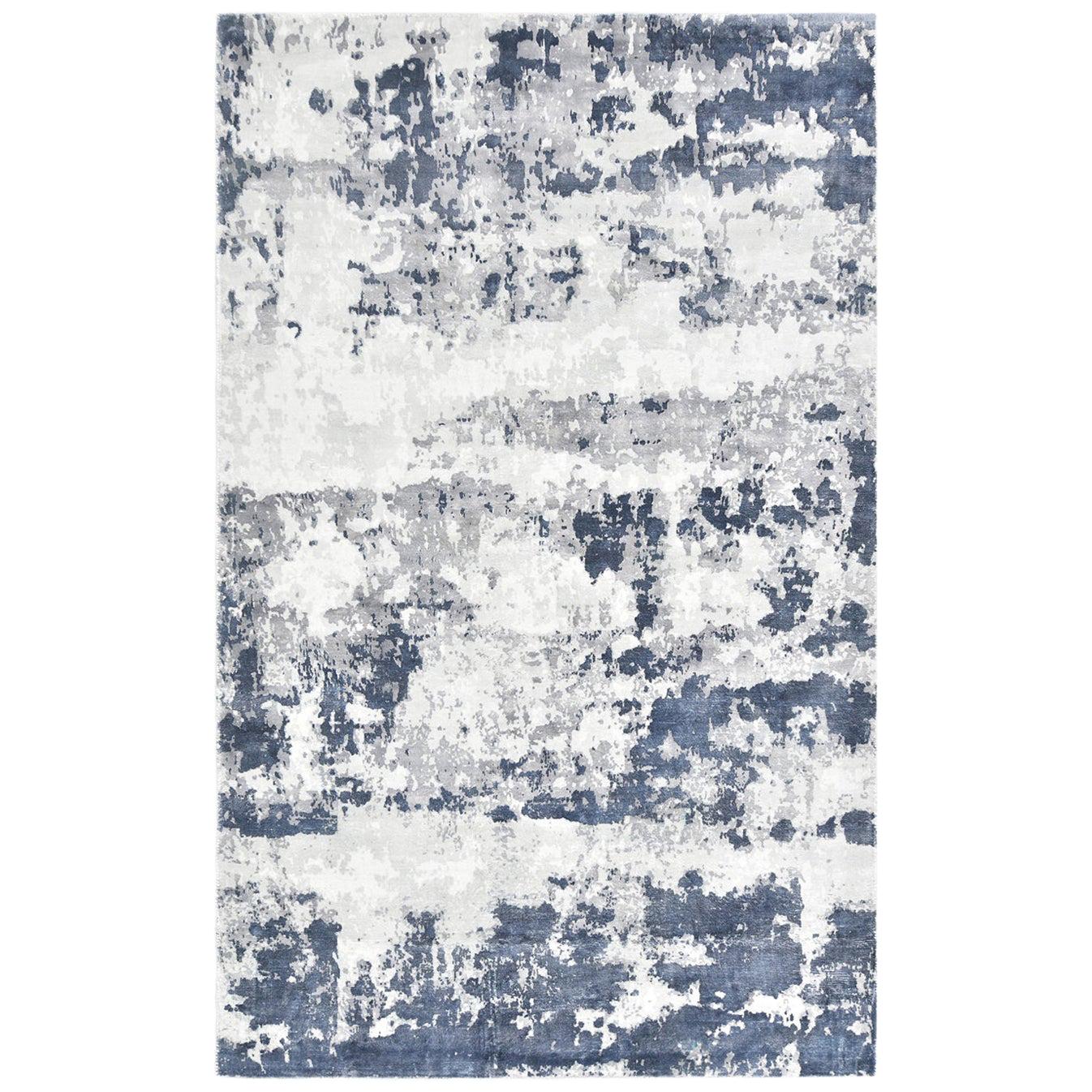 Indian Made Handmade Contemporary Abstract Area Rug For Sale at 1stDibs