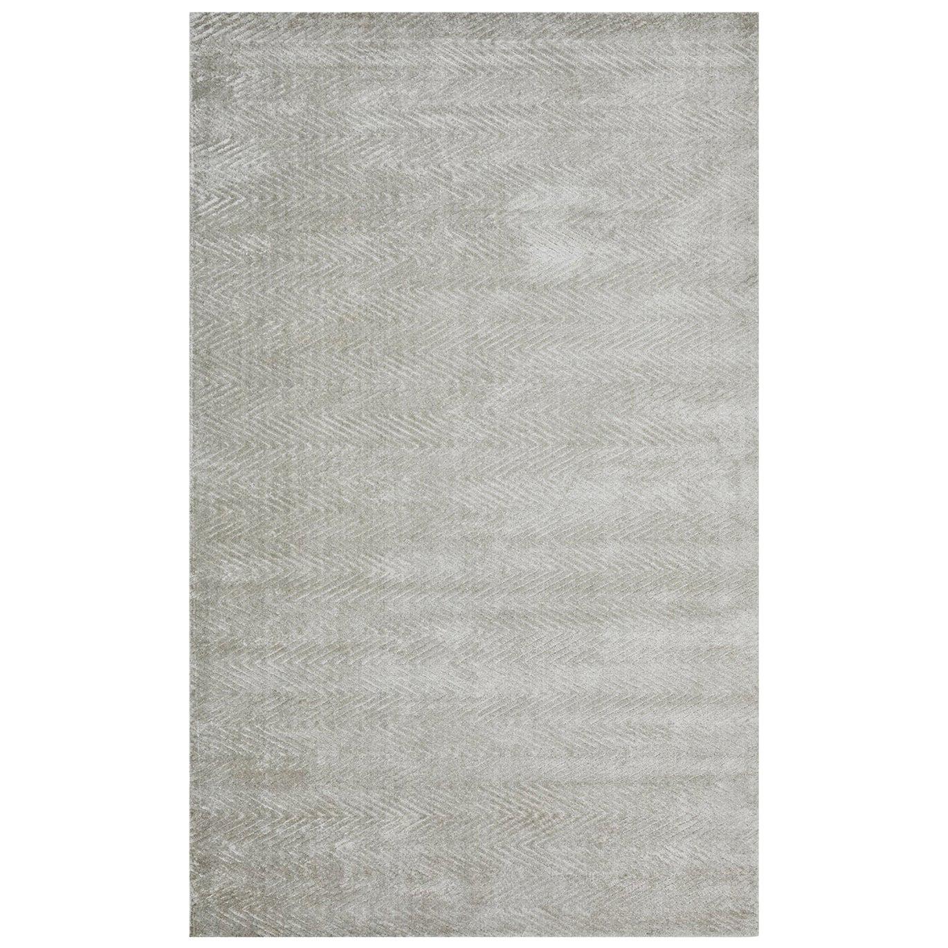 Indian Made Handmade Contemporary Solid Area Rug at 1stDibs