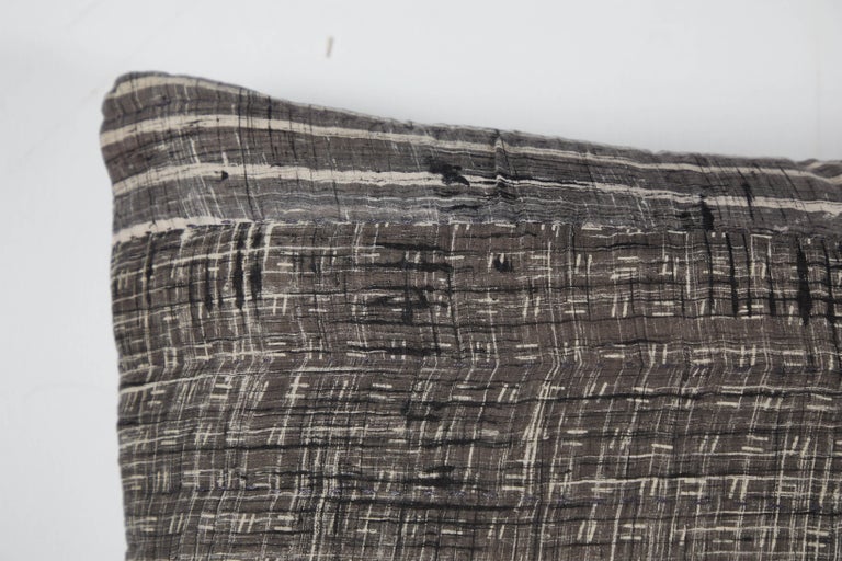 Indian Patchwork Grey Pillow For Sale at 1stDibs