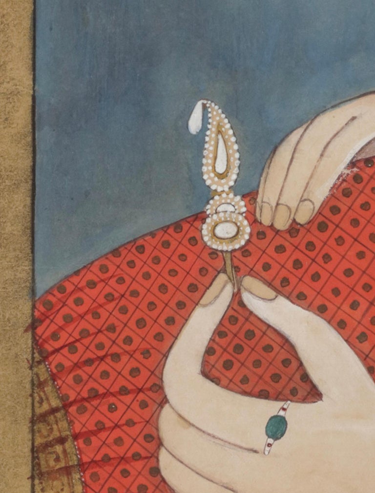 Indian portrait painting of Mughal Emperor Akbar the Great, 19th ...