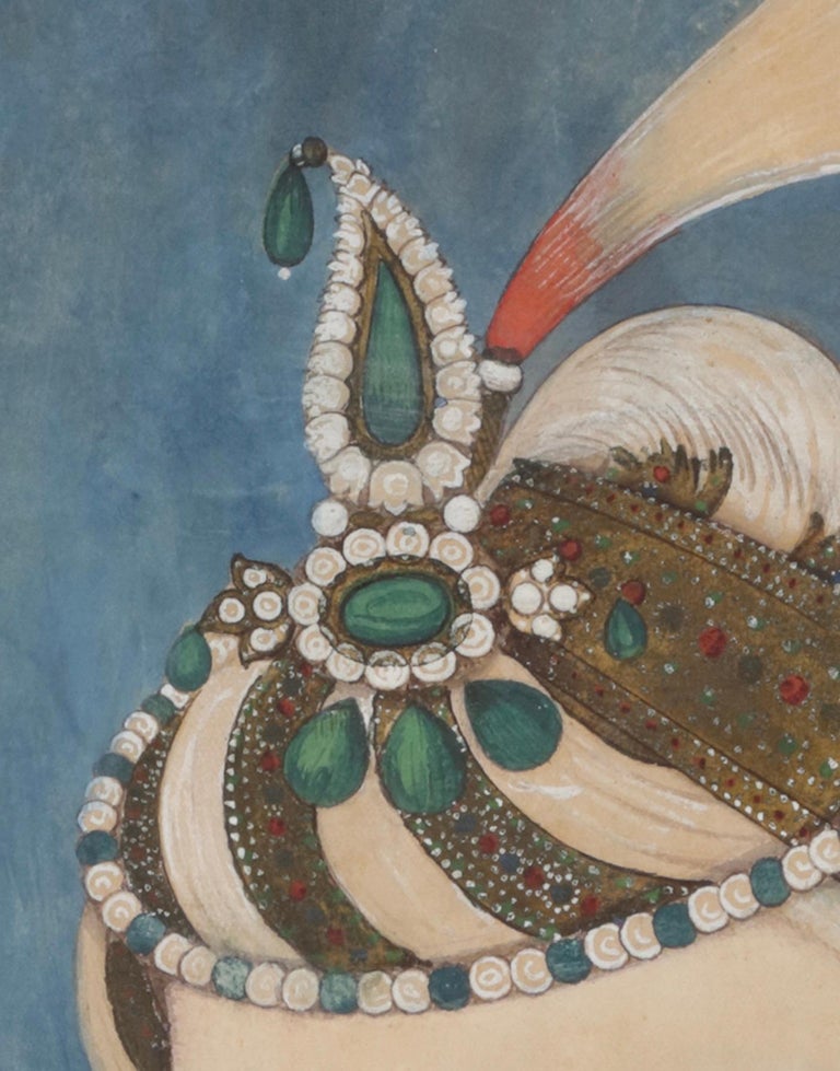 Indian portrait painting of Mughal Emperor Akbar the Great, 19th ...