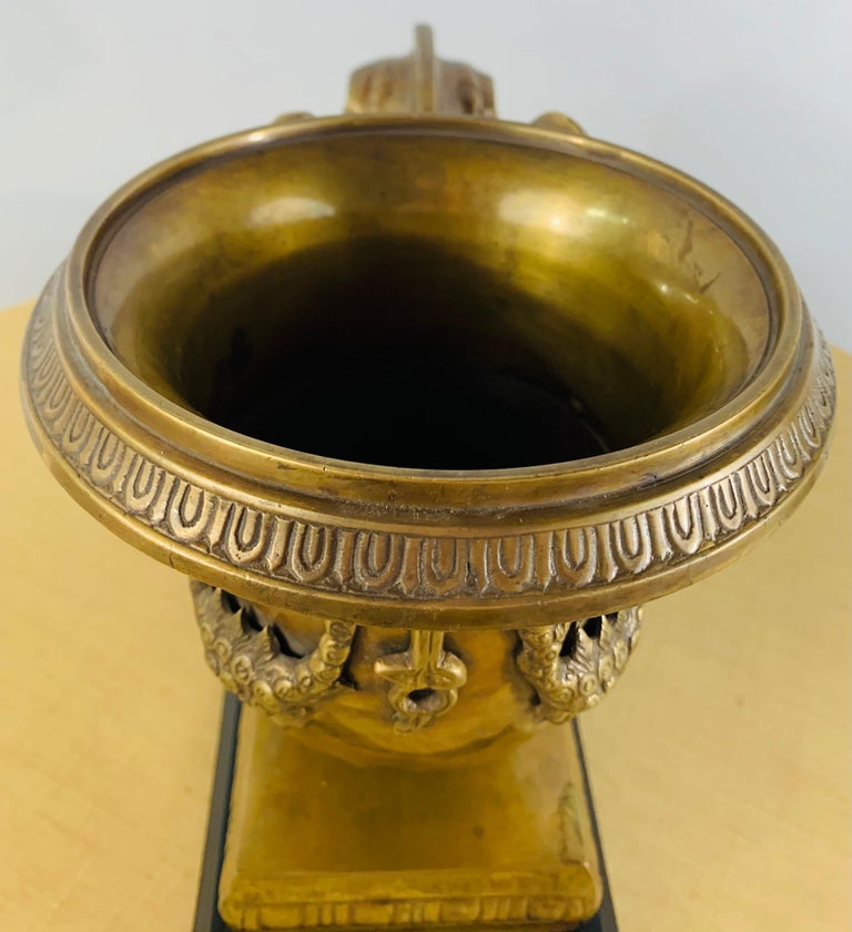 Indian Rhyton Shaped Brass Sculpture or Statue with Winged Ram For Sale ...