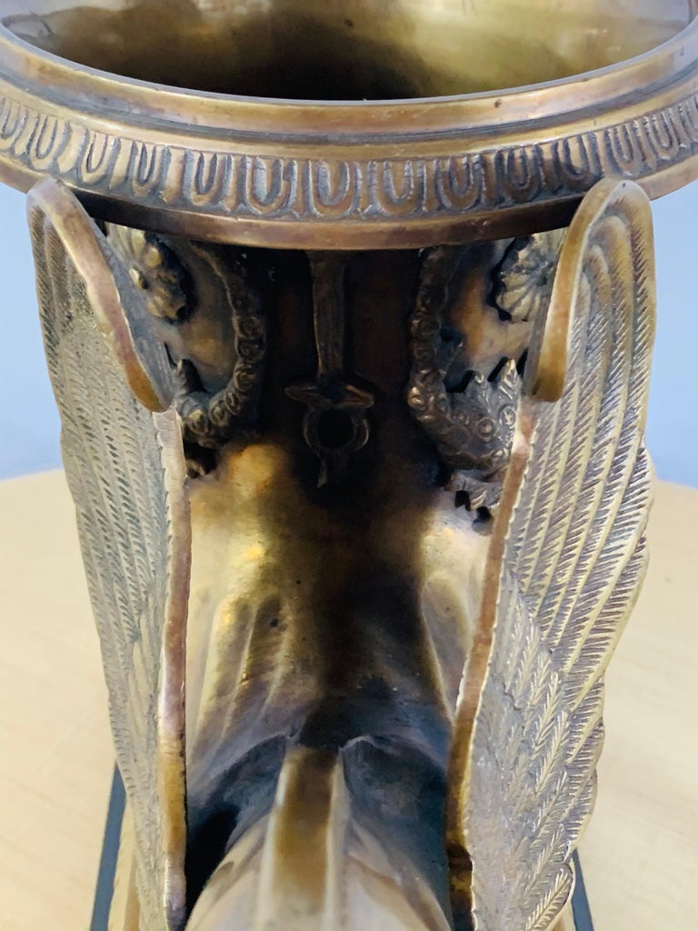 Indian Rhyton Shaped Brass Sculpture or Statue with Winged Ram For Sale ...