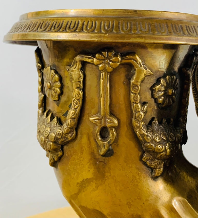 Indian Rhyton Shaped Brass Sculpture or Statue with Winged Ram For Sale ...