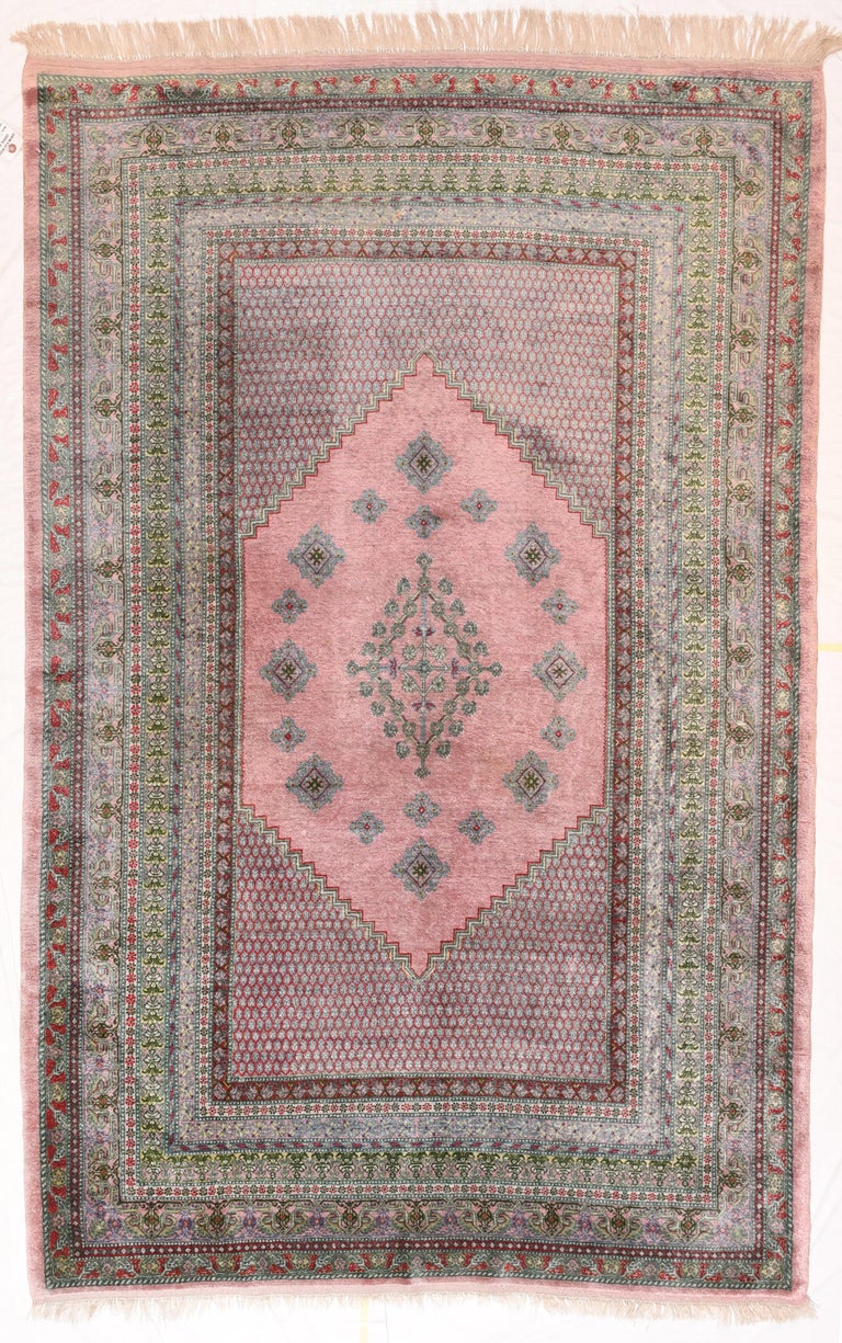 Vintage Silk Kashmir Area Rug For Sale at 1stDibs | kashmiri rugs price
